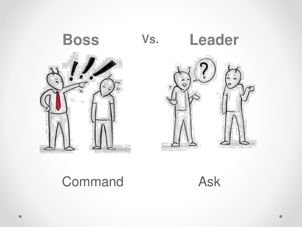 Boss vs leader