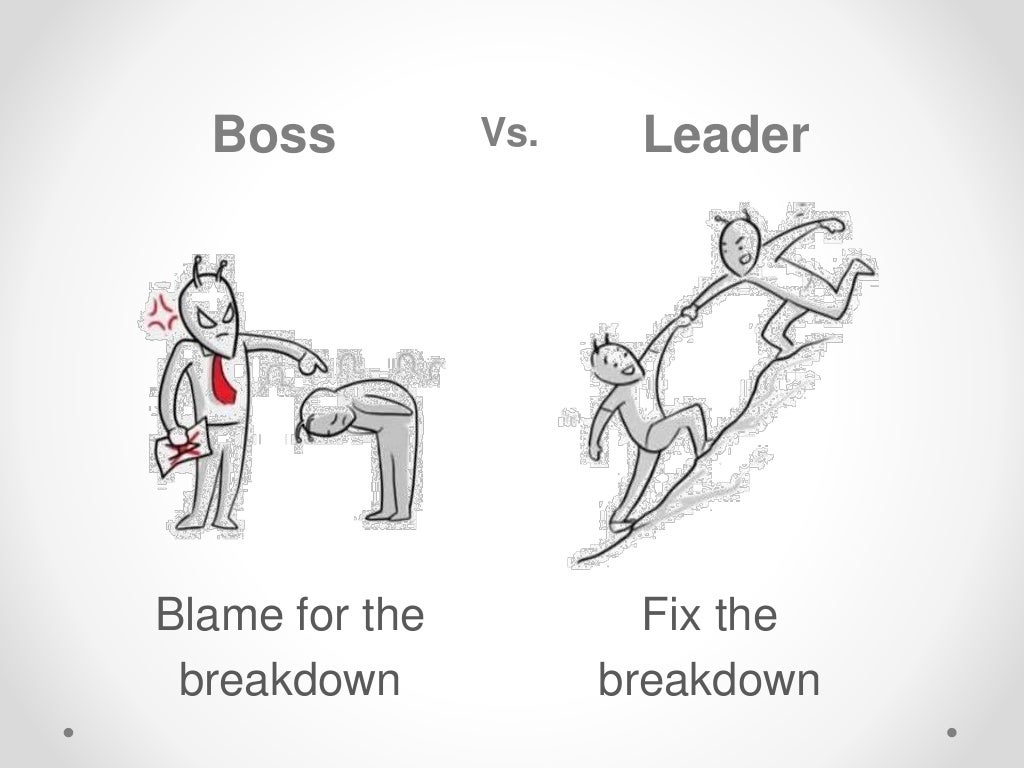 Boss vs leader