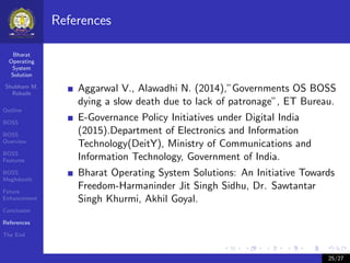 Boss-Bharat Operating System Solution Presentation | PDF