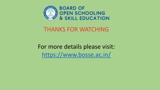 BOSSE open school board | PPTX