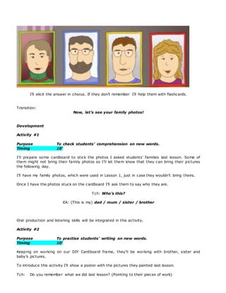 TPD - Kindergarten - Lesson 2 | DOCX