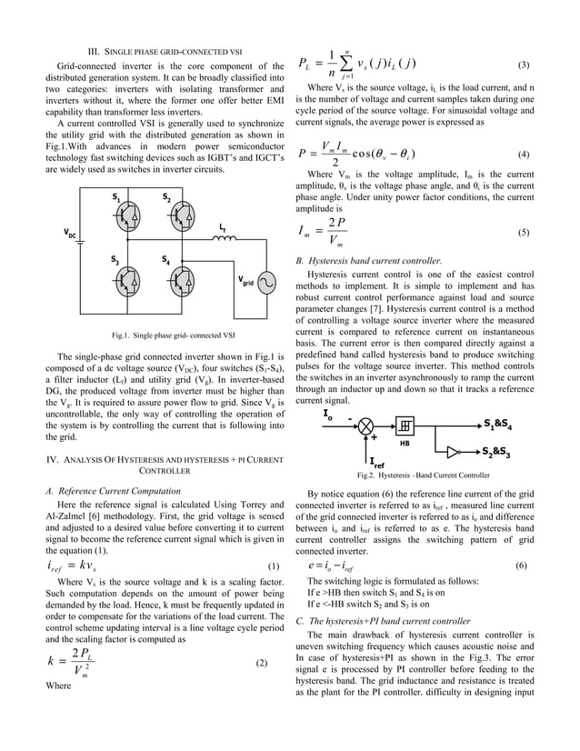 Single phase grid connected PWM Inverter using PI controller | PDF
