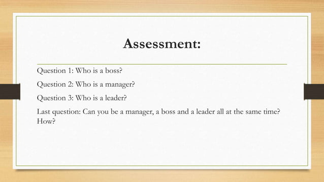 BOSS vs. MANAGER.pptx | Executive Leadership & Management | Business
