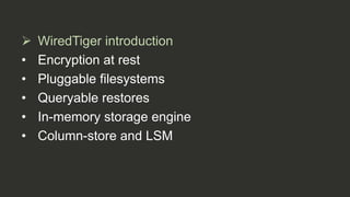 MongoDB Evenings Boston - An Update on MongoDB's WiredTiger Storage ...