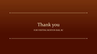 Boston Bar Capacity Map Presentation | PPTX