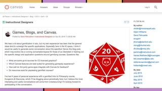 Game-based Learning Design with CanvasLMS | PPT