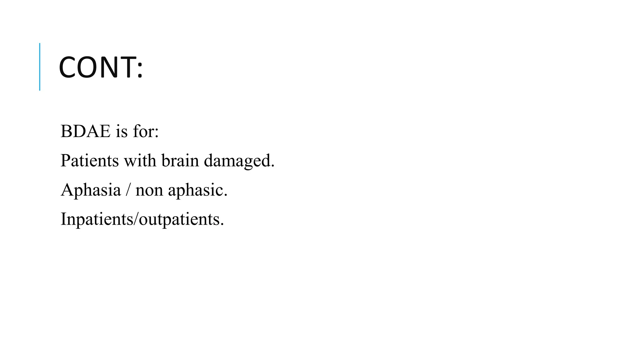 Boston diagnostic aphasia examination | PPTX