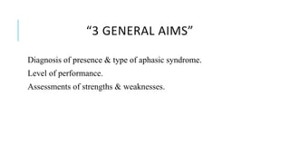 Boston diagnostic aphasia examination | PPTX