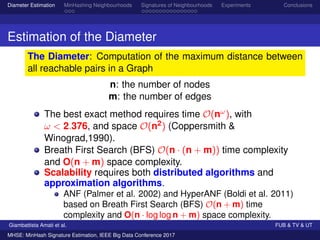 Diameter Estimation for Very Large Graphs | PPT