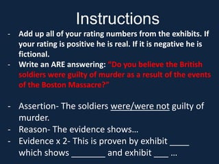Boston Massacre: Weigh the Evidence | PPTX