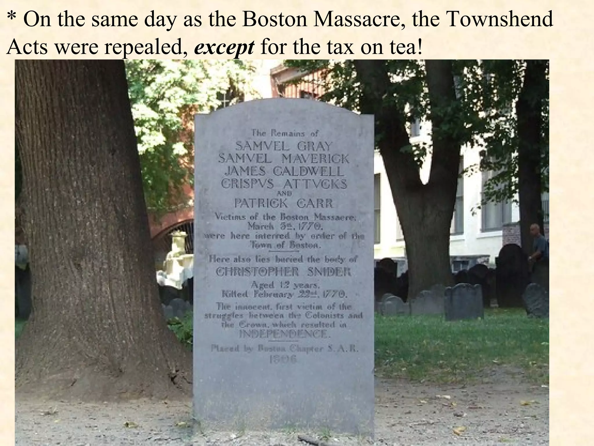 Boston massacre & Boston Tea Party | PPT