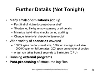 Digital Document Preservation Simulation - Boston Python User's Group | PPT