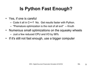 Digital Document Preservation Simulation - Boston Python User's Group | PPT