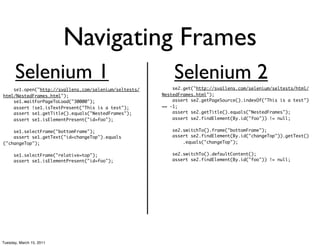 Boston selenium meetup: Selenium 2 | PPT