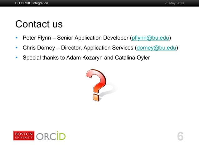 Boston univ oxford orcid outreach | PPT