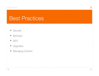 WordPress Intermediate Workshop | PPT