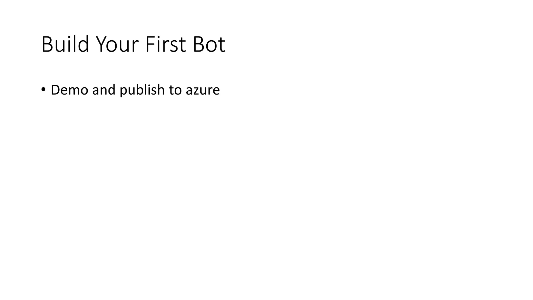 Microsoft Bot Framework | PPT