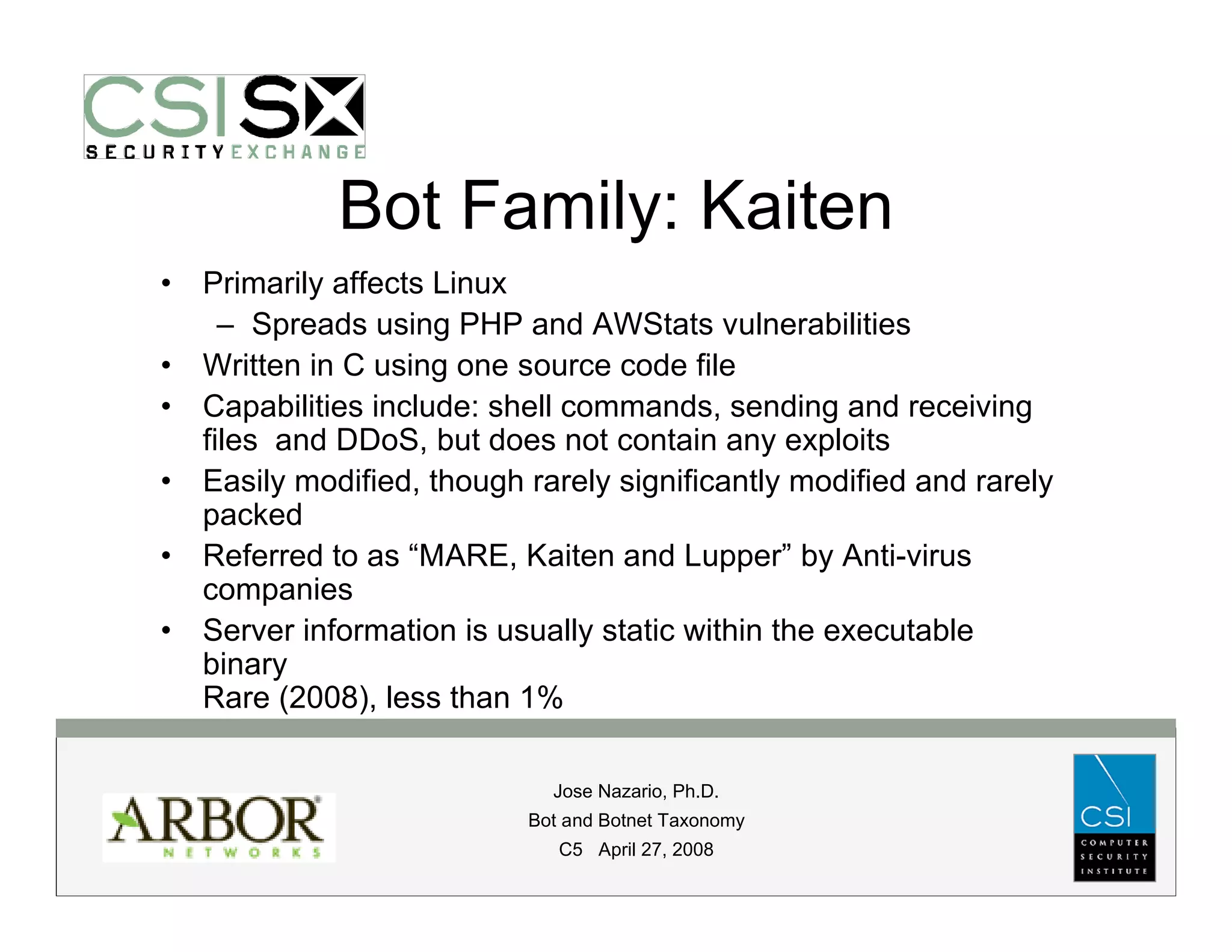 Bot and Botnet Taxonomy | PPT