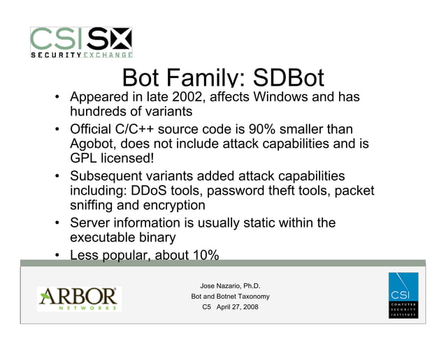 Bot and Botnet Taxonomy | PPT