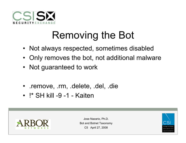 Bot and Botnet Taxonomy | PPT