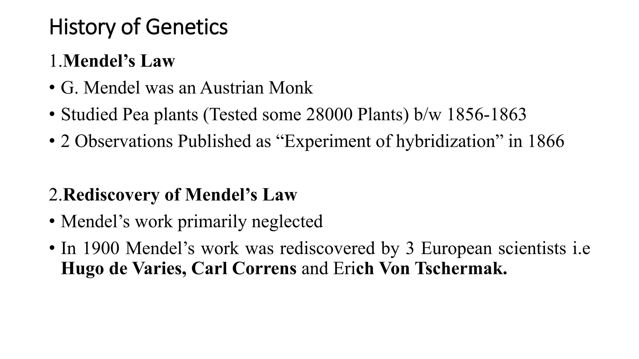 History of Genetics Genetics Scope and applications of genetics | PDF