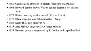 History of Genetics Genetics Scope and applications of genetics | PDF