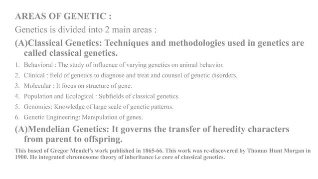 History of Genetics Genetics Scope and applications of genetics | PDF ...