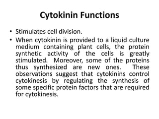 Introduction and Biosynthesis of Cytokinin | PPT