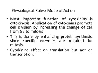 Introduction and Biosynthesis of Cytokinin | PPT
