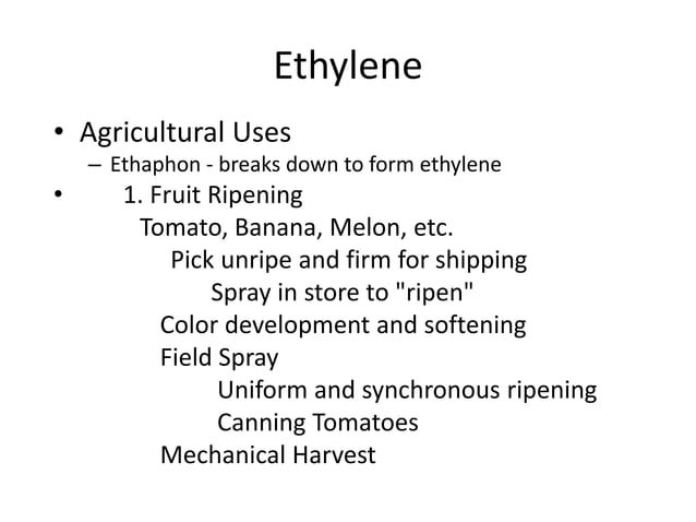 PLANT GROWTH REGULATORS ETHYLENE BIOSYNTHESIS | PPT