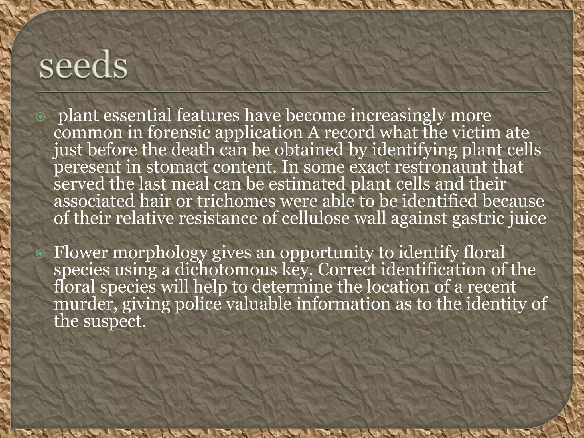 Botanical evidences | PPTX