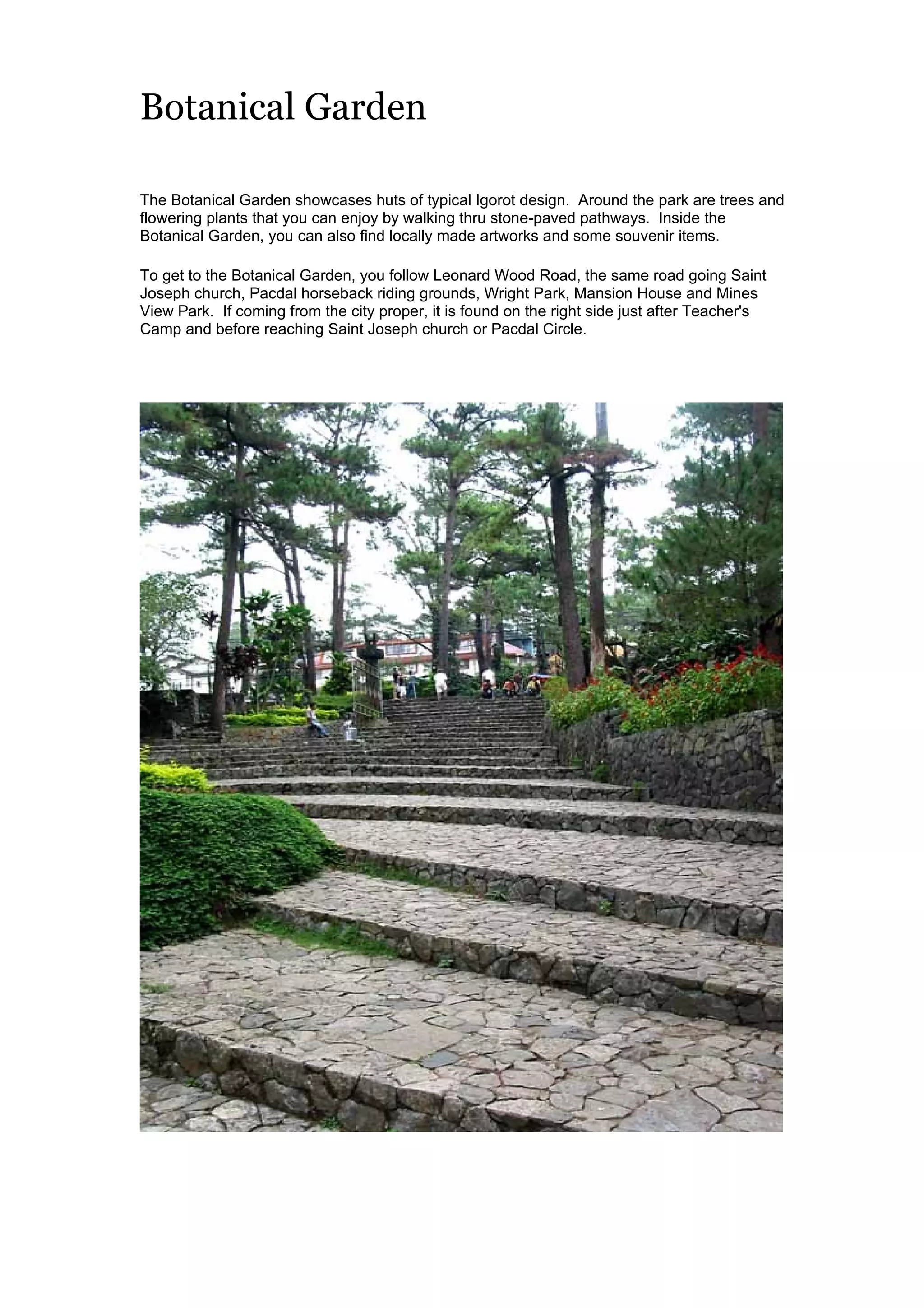 Botanical garden baguio city | DOC