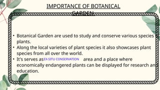 Exploration of Botanical Gardens of India | PPTX