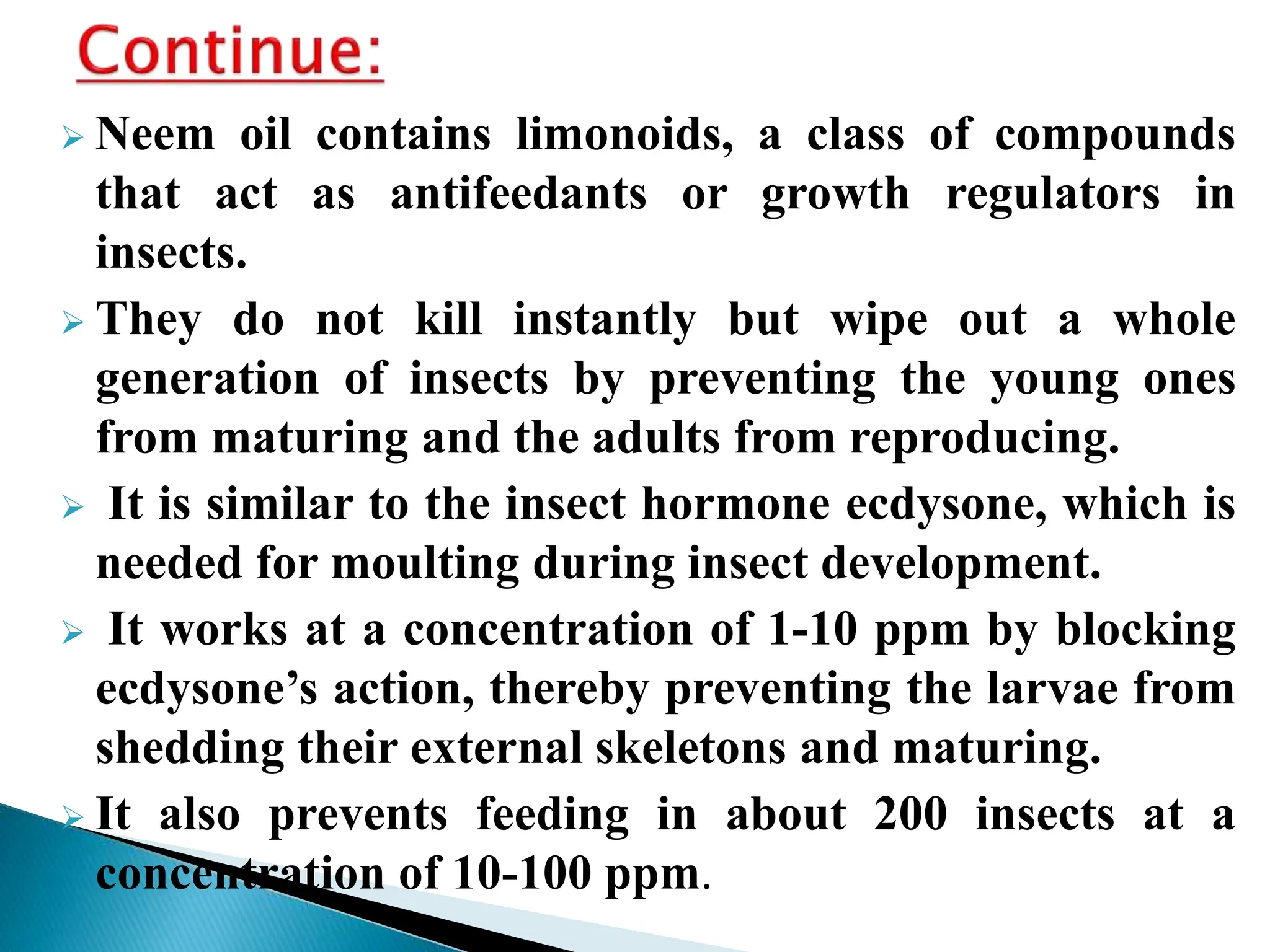 botanicalinsecticides biopesticides for insect control | PPTX