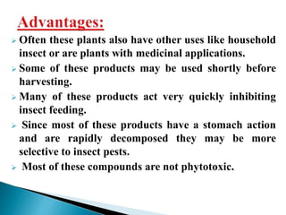 botanicalinsecticides biopesticides for insect control | PPTX