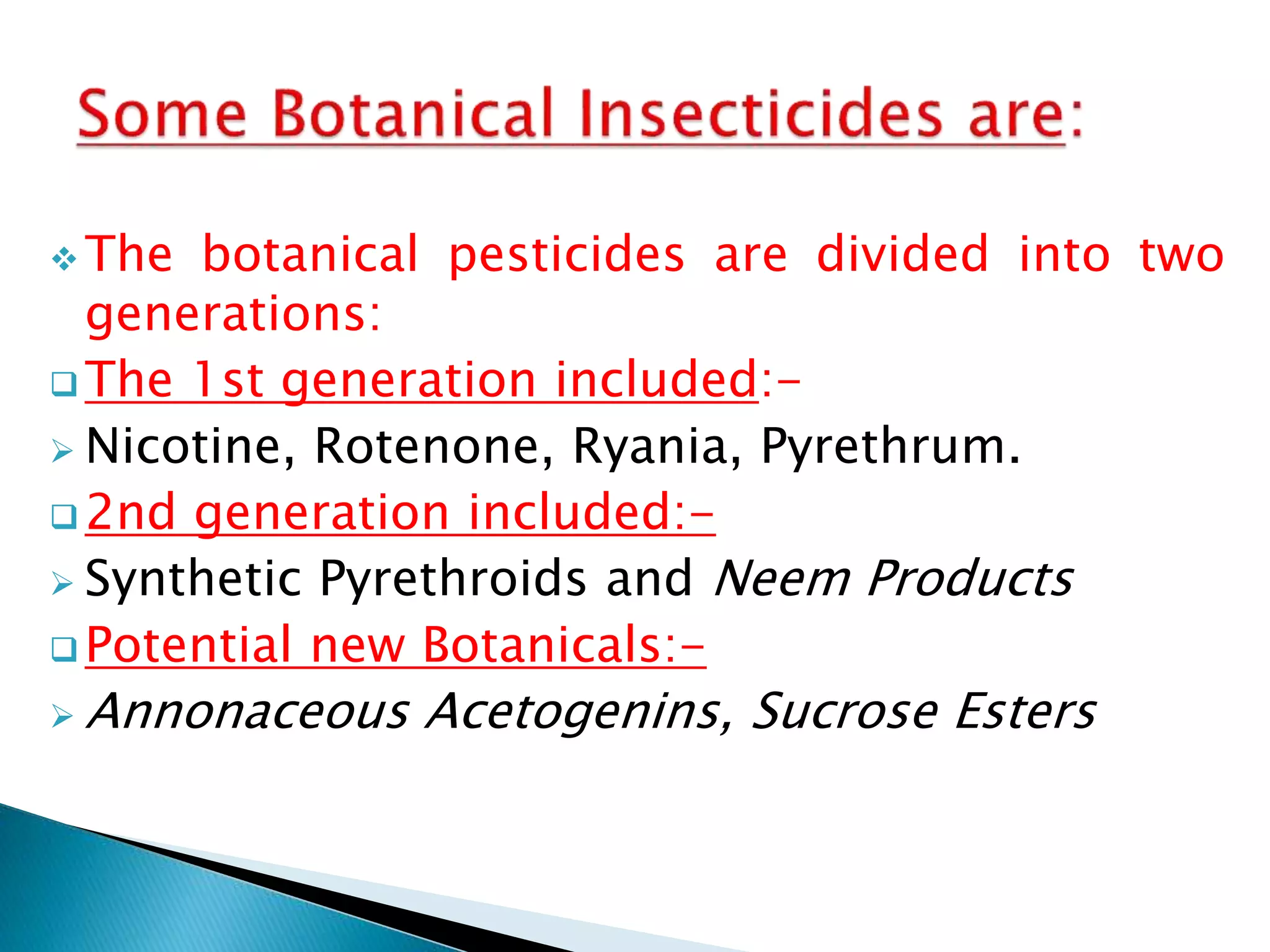 Botanical insecticides | PPTX