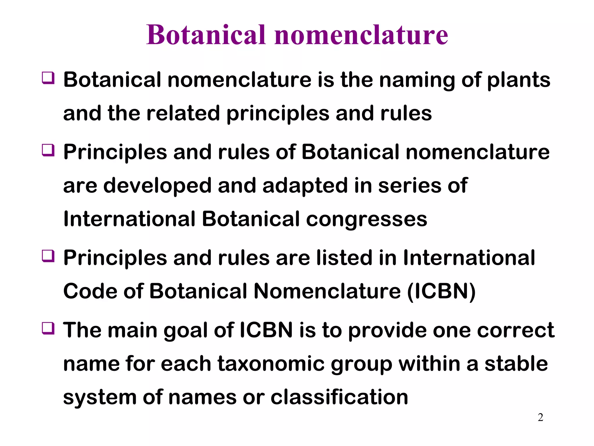 Botanical nomenclature | PPT