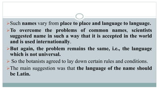 Botanical nomenclature | PPTX