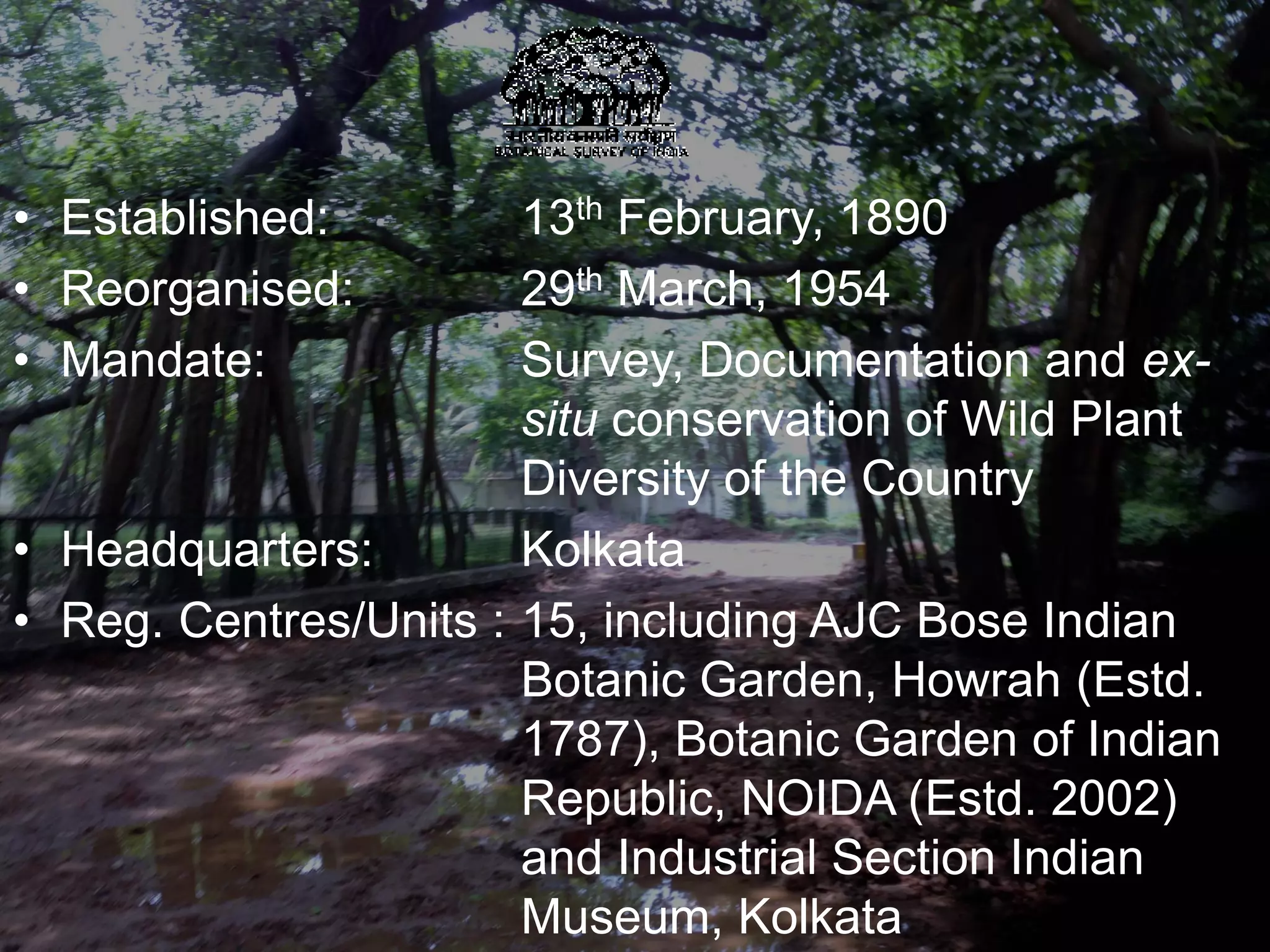 Botanical survey of india | PDF