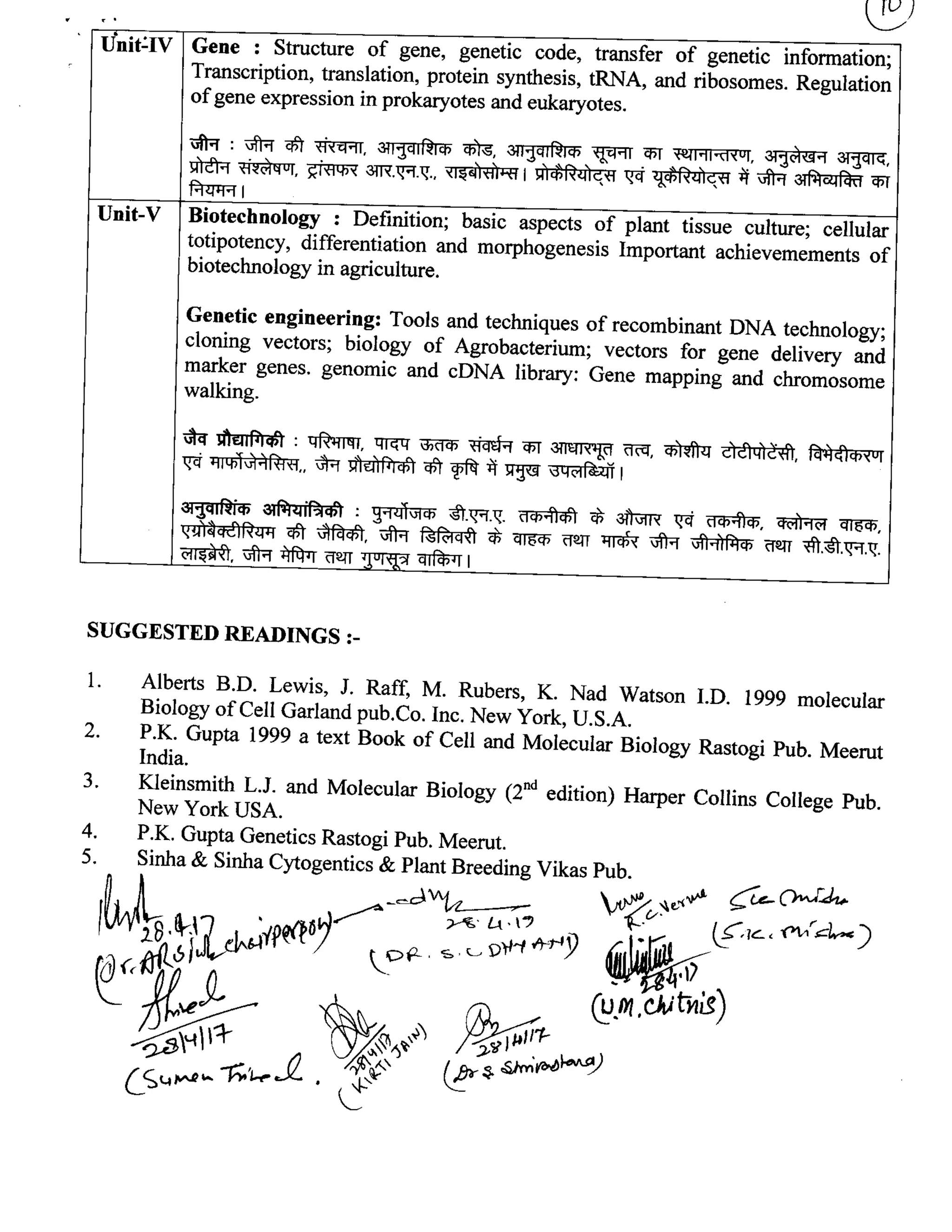Botany syllabus | PDF