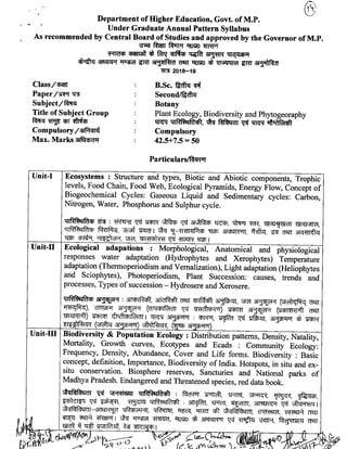 Botany syllabus | PDF