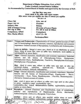 Botany syllabus | PDF