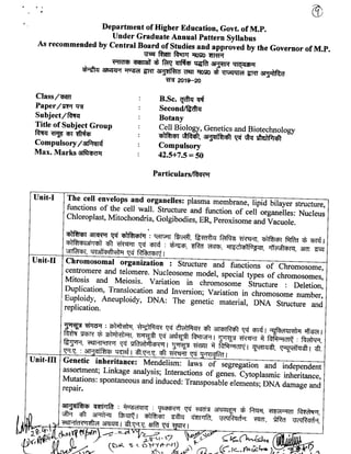 Botany syllabus | PDF