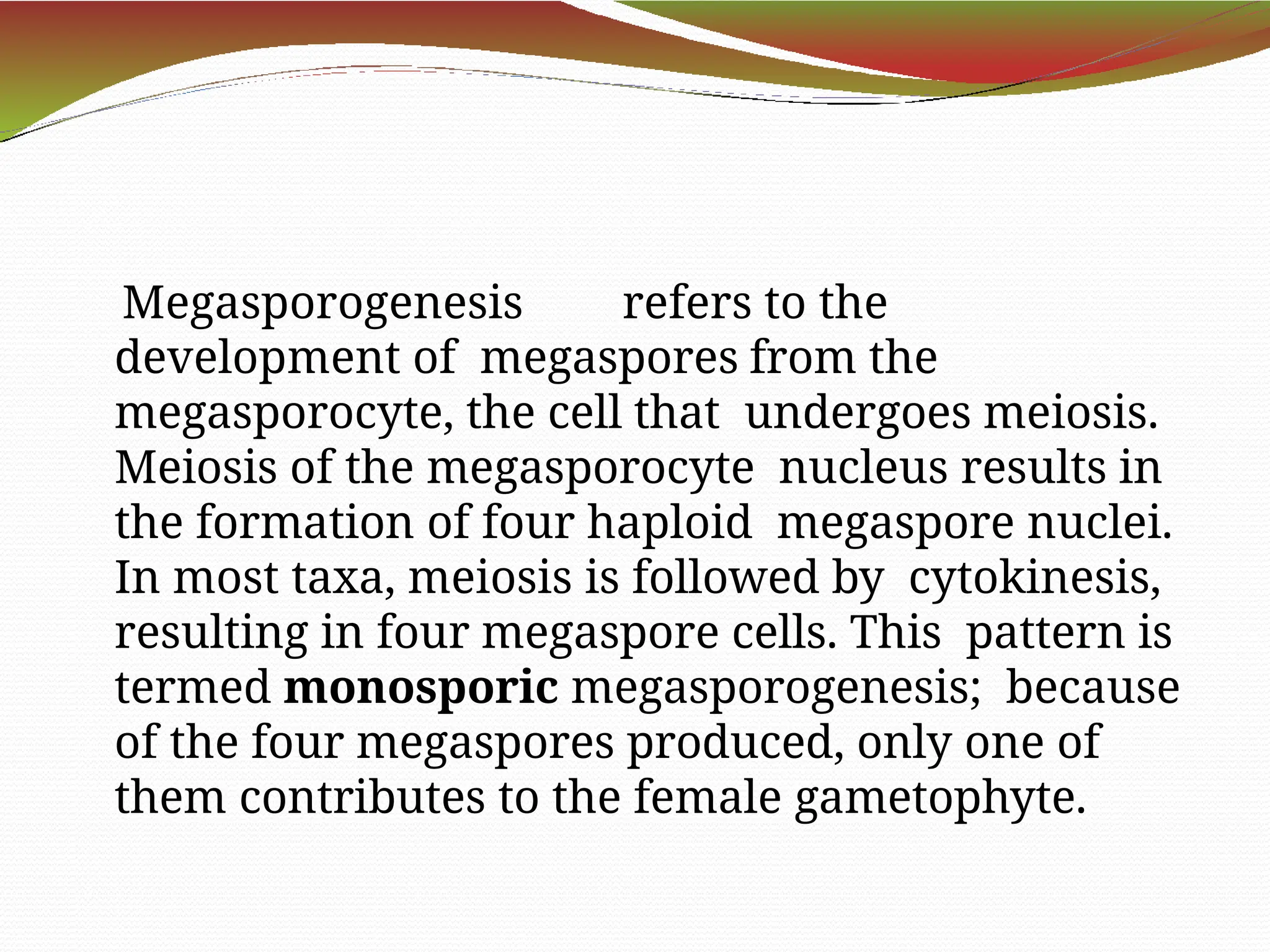 Megasporogenesis botany biology organs ppt | PPT