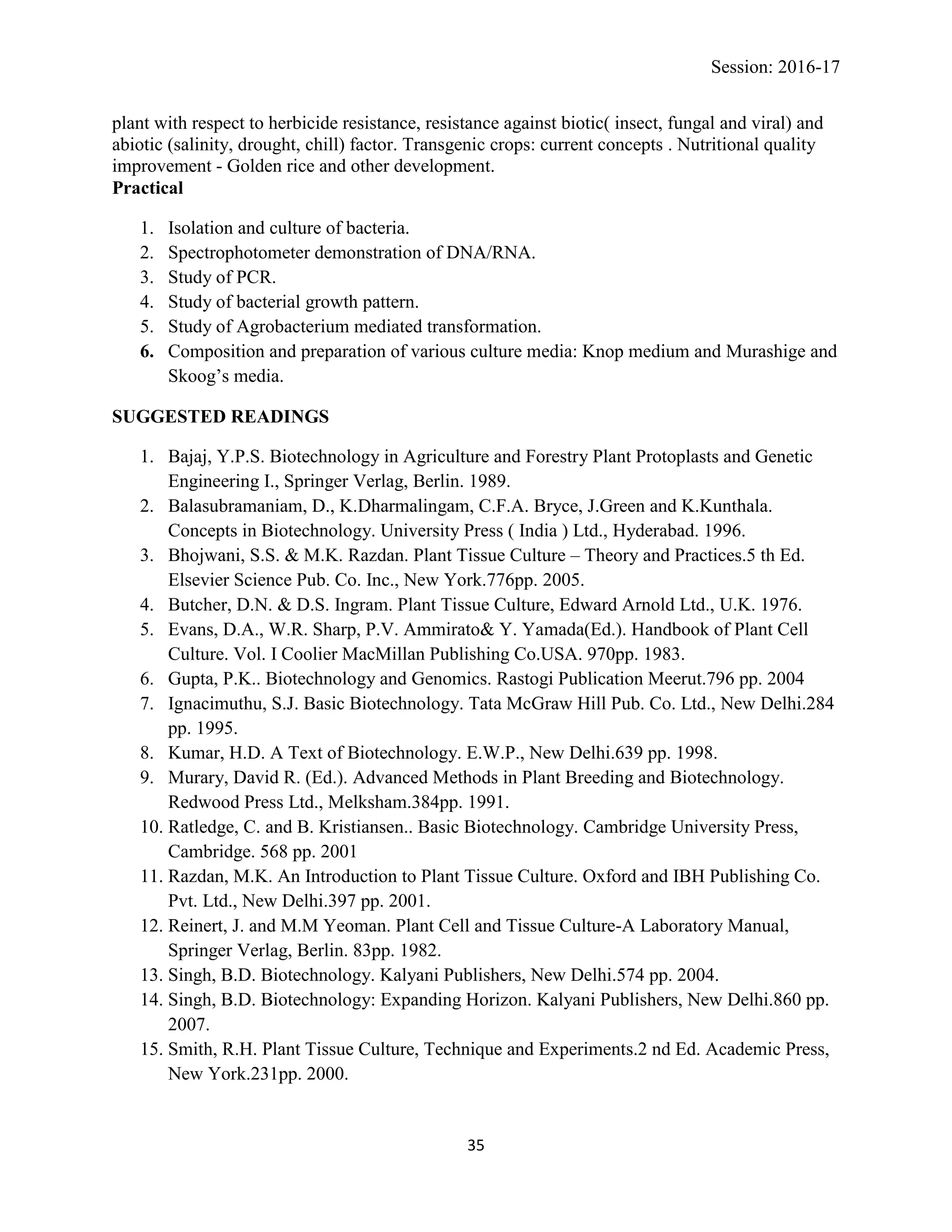 Botany 2016 17-syllabus(1) | PDF