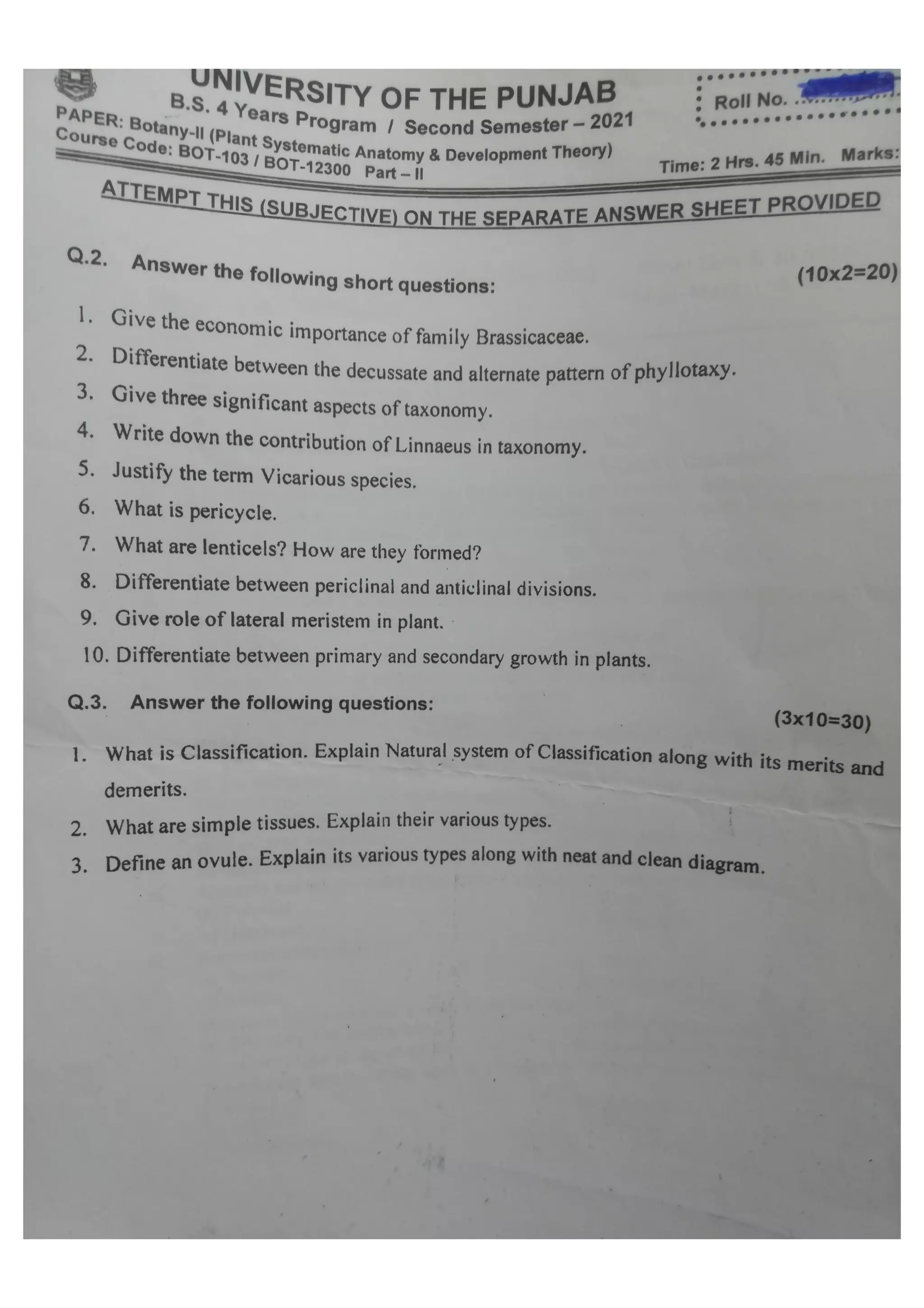 BOTANY B PAST PAPERS old pattern.pdf