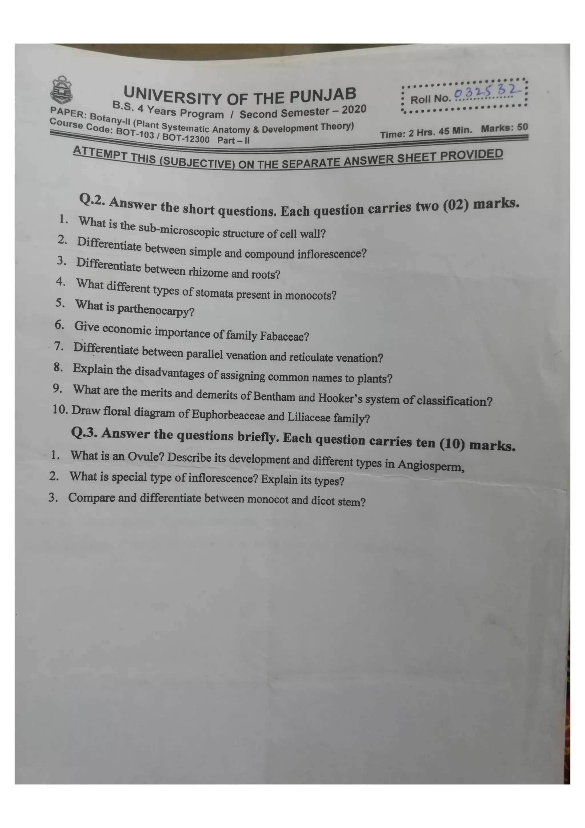 BOTANY B PAST PAPERS old pattern.pdf