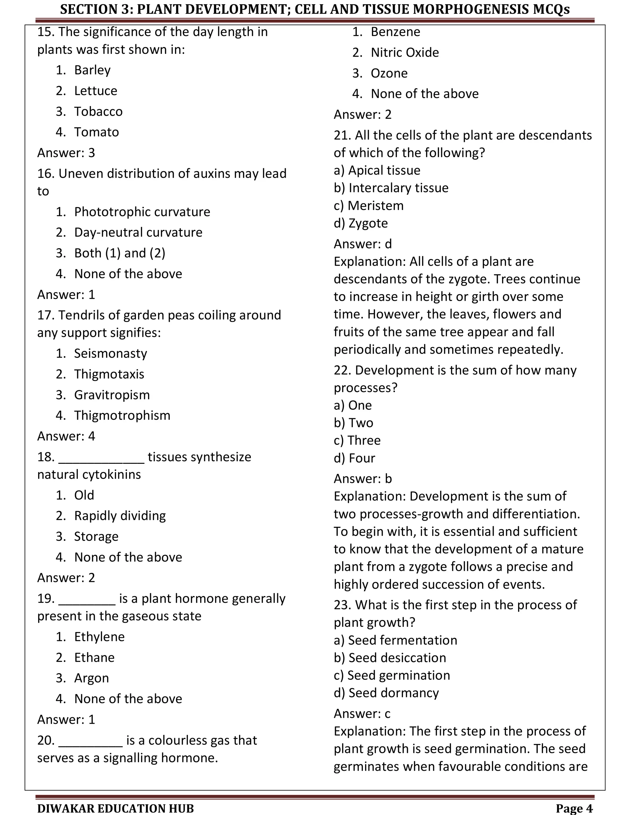 GATE Botany Book PDF [Sample PDF] | PDF