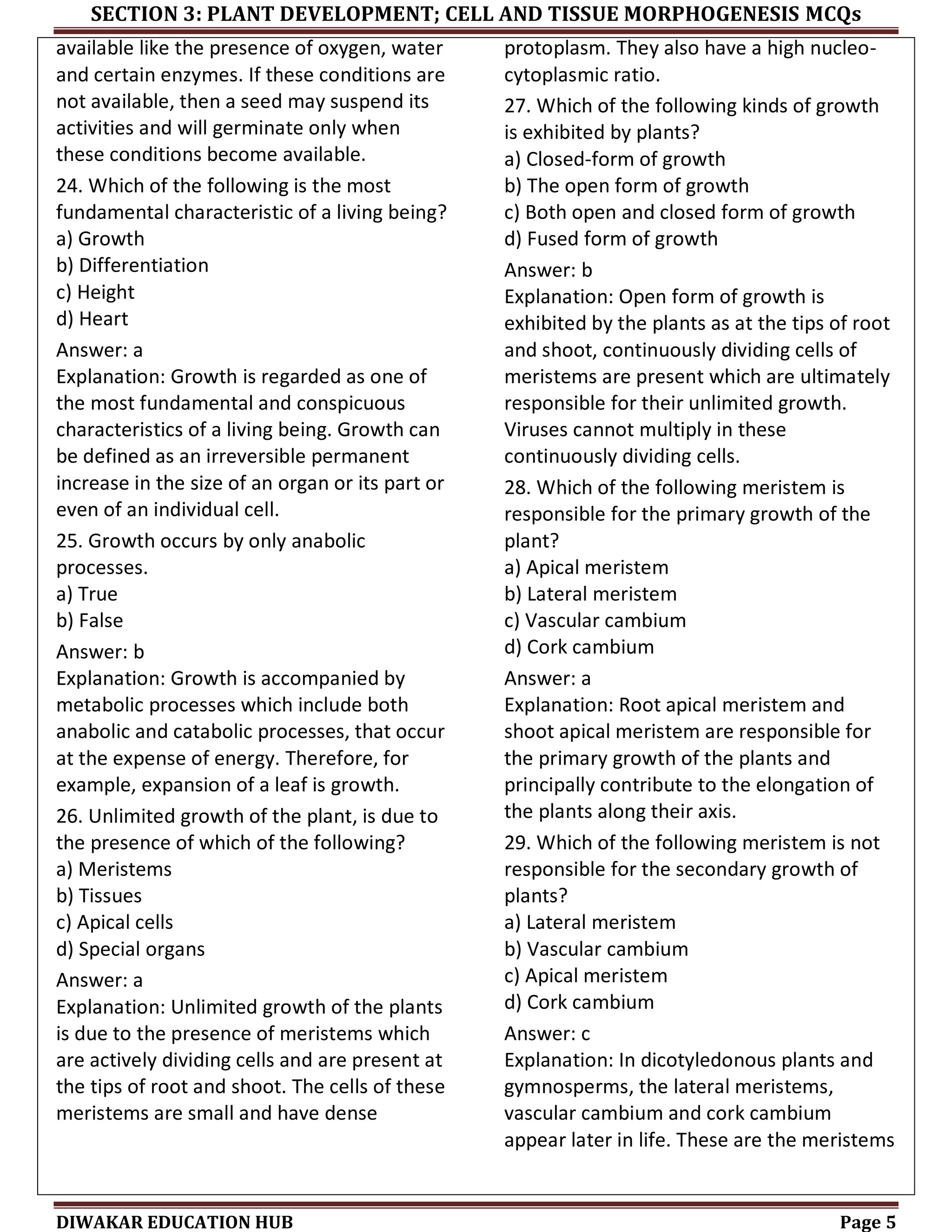 GATE Botany Book PDF [Sample PDF] | PDF