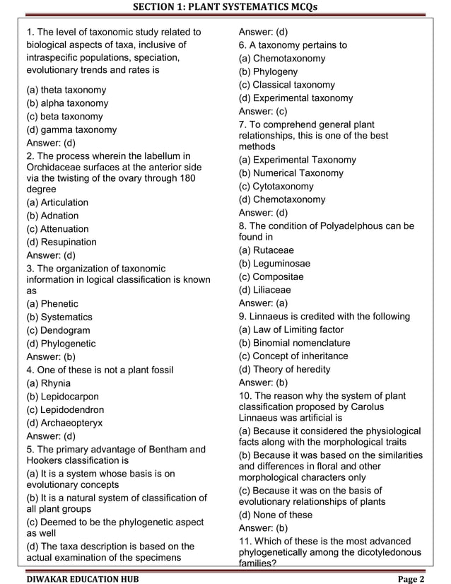 GATE Botany Book PDF [Sample PDF] | PDF